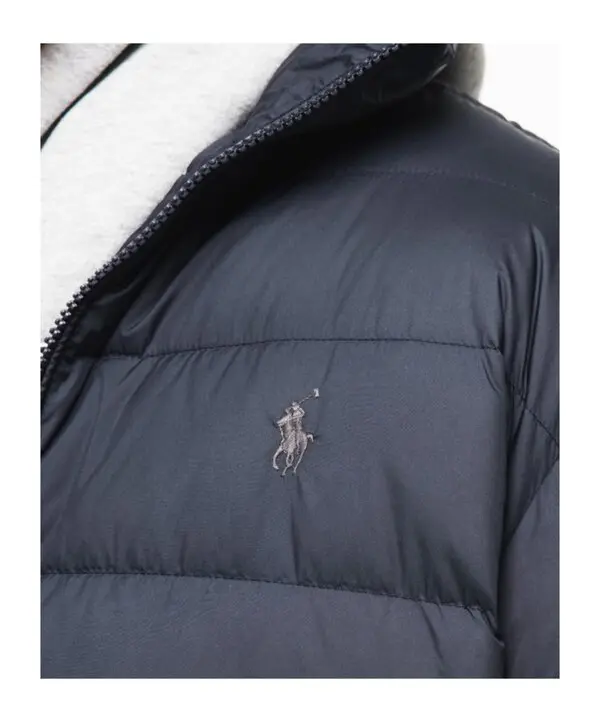 Polo Ralph Lauren Quilted Down Jacket With Logo Detail - Black