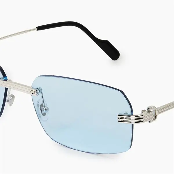 Cartier Logo Detail Rimless Sunglasses