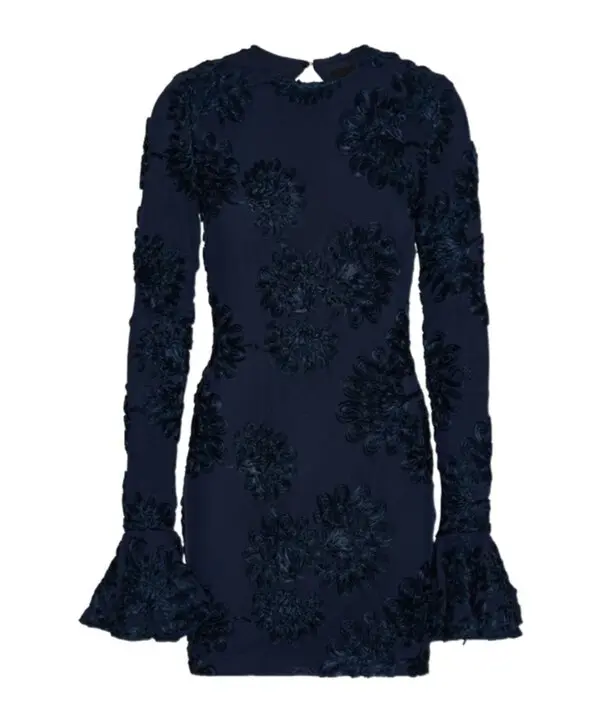 ROTATE BY BIRGER CHRISTENSEN Rosita Mini Dress With Lace Cuffs