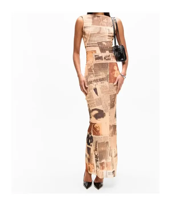 JEAN PAUL GAULTIER Sleeveless Printed Extra-long Dress