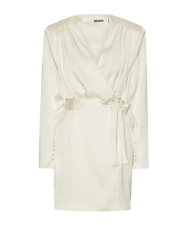 ROTATE BY BIRGER CHRISTENSEN Samantha Mini Wrap Dress - No