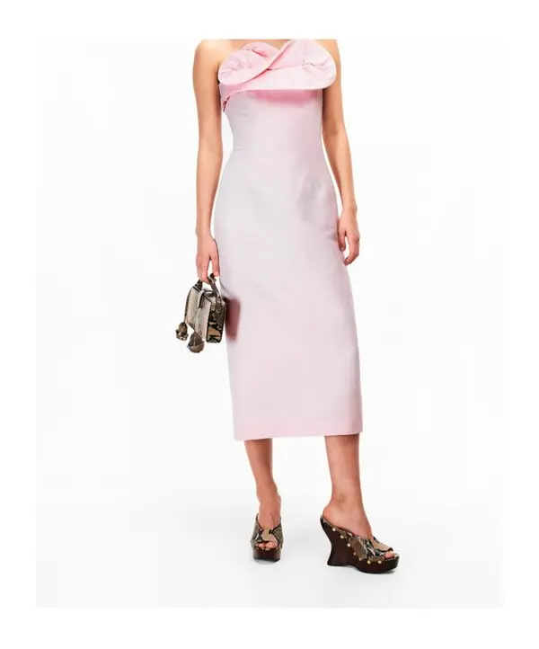 Magda Butrym Strapless Maxi Dress With Floral Embellishment