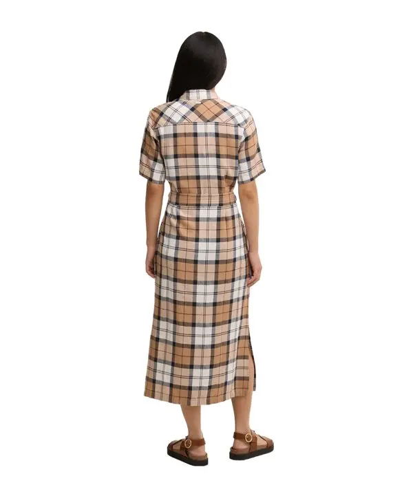 Barbour Tartan Inspired Midi Shirt Dress