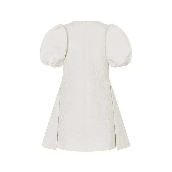 Stine Goya Pleated Mini Dress With Puff Sleeves