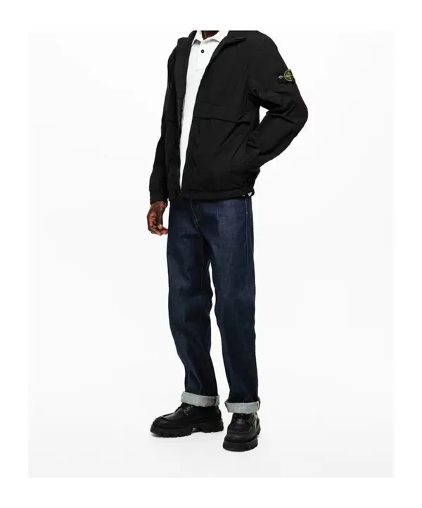 Stone Island Logo Patch Zip-up Casual Jacket