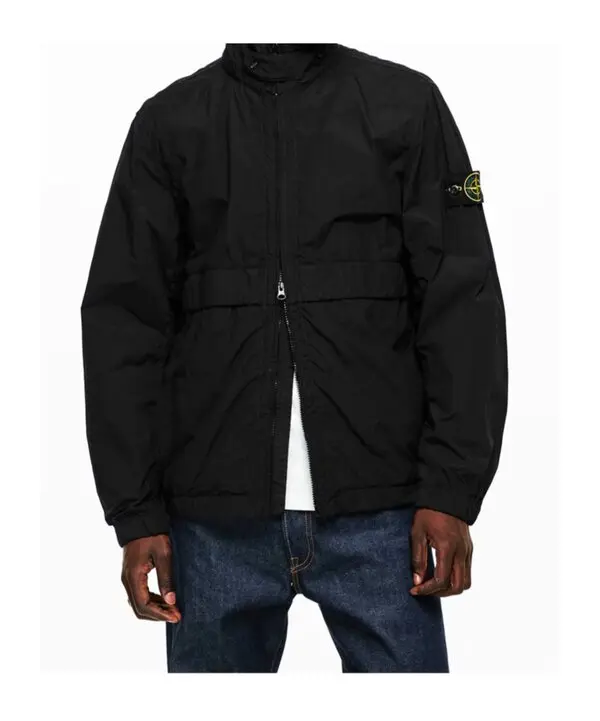 Stone Island Logo Patch Zip-up Casual Jacket