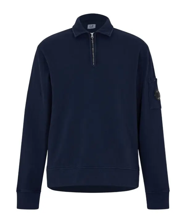 C.P. COMPANY Quarter Zip Fleece Sweatshirt