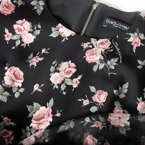 Dolce & Gabbana Puff Sleeve Floral Maxi Dress