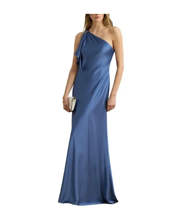 Ralph Lauren One-shoulder Maxi Gown