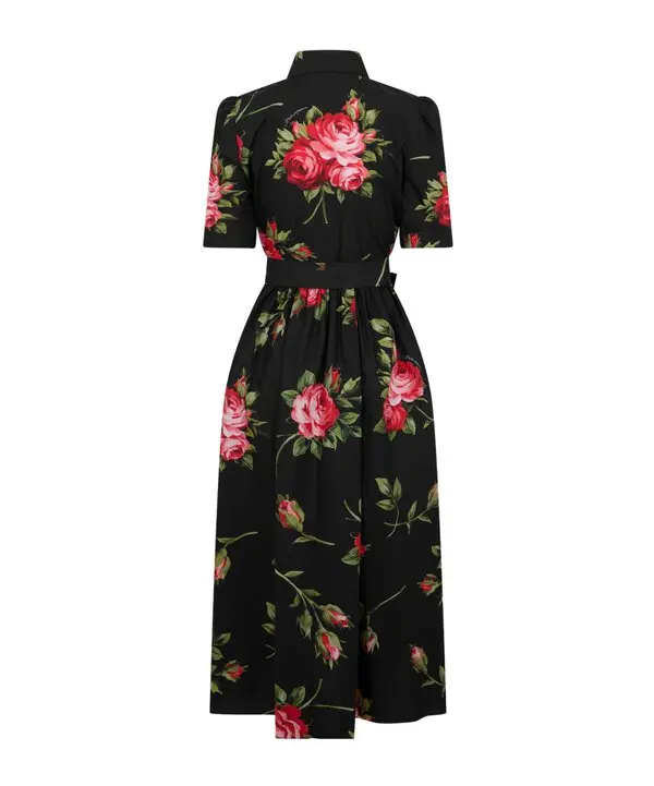 Dolce & Gabbana Floral Print Collared Maxi Dress