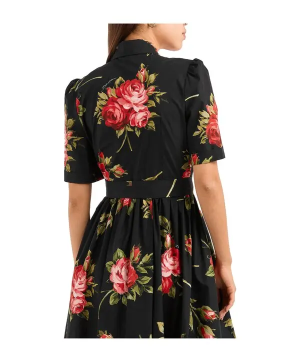 Dolce & Gabbana Floral Print Collared Maxi Dress