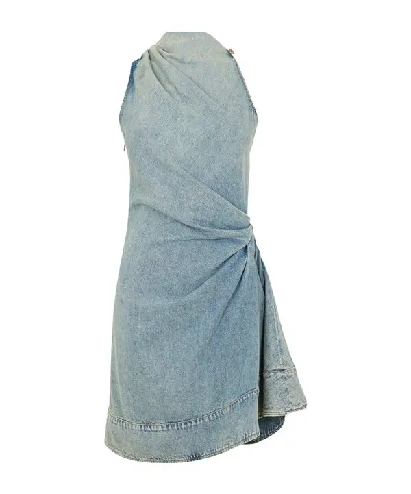 Alexander McQueen Denim Mini Dress