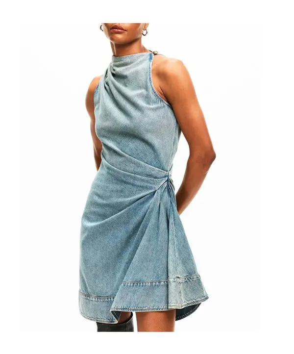 Alexander McQueen Denim Mini Dress