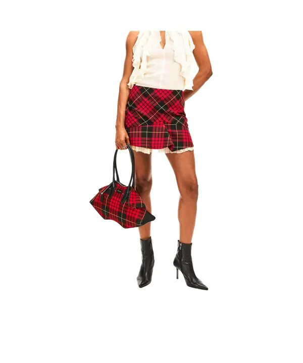 Alexander McQueen Plaid Fabric Bag