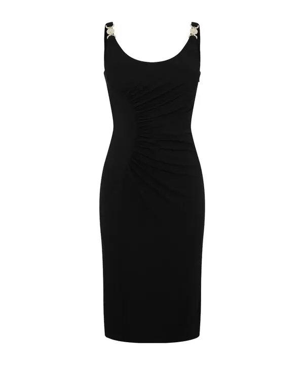 Versace Fitted Maxi Dress With Ruched Detailing