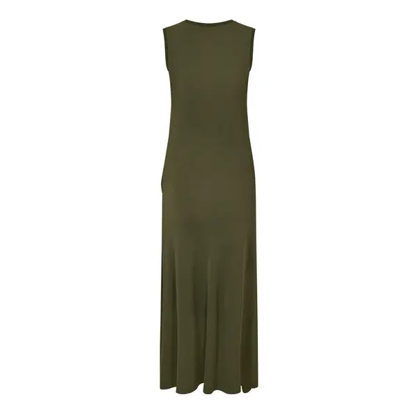 JOSEPH Pleated Detail Sleeveless Maxi Dress - Green