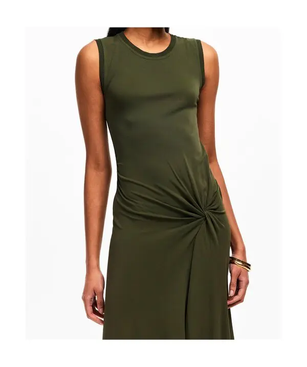 JOSEPH Pleated Detail Sleeveless Maxi Dress - Green