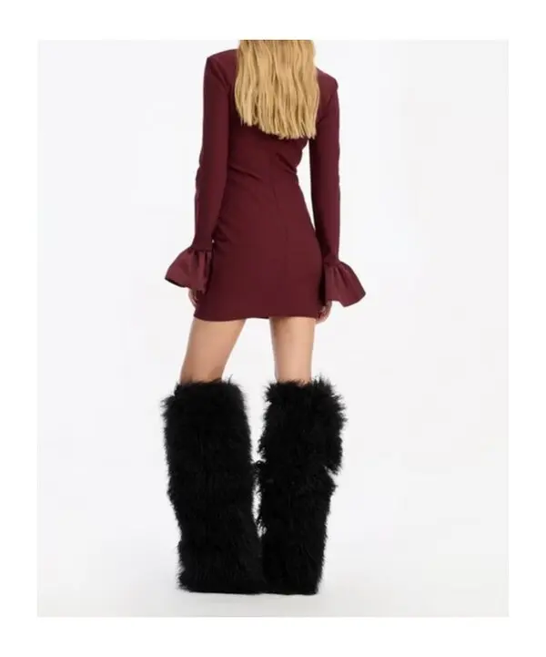 ROTATE BY BIRGER CHRISTENSEN Rositana Mini Dress With Flared Sleeves