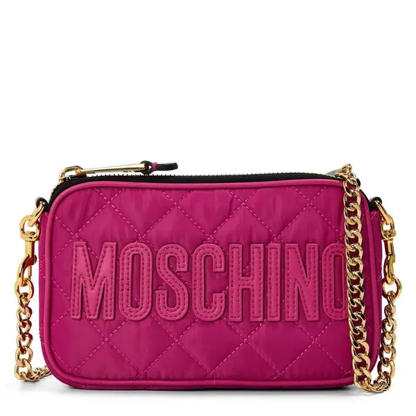 Moschino Quilted Logo Crossbody Bag