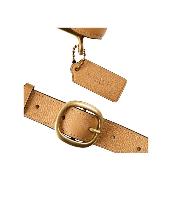 COACH Leather Shoulder Bag With Gold-tone Hardware - Nude