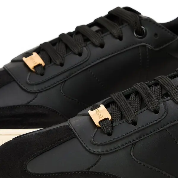 Versace Low Top Sneakers With Gold Tone Detailing