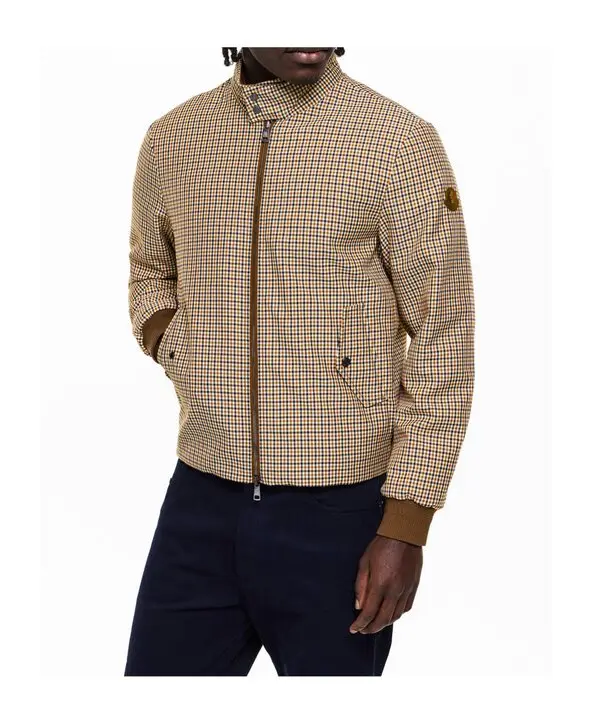 Moncler Houndstooth Check Zip-up Jacket