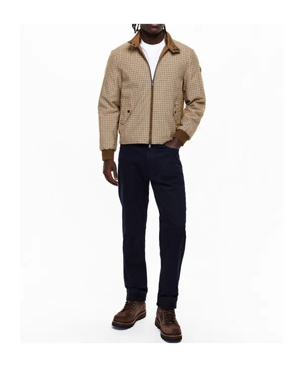 Moncler Houndstooth Check Zip-up Jacket
