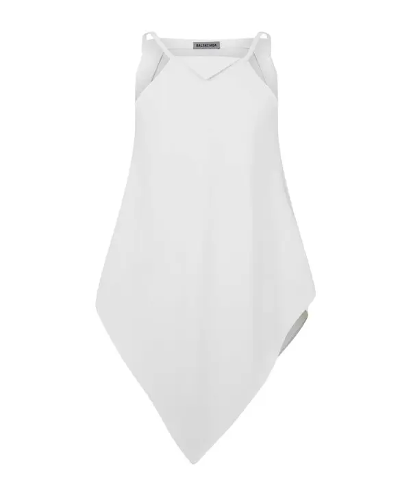 Balenciaga Mini Dress With Streamlined Cut - White