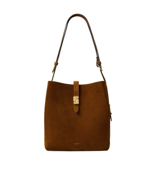 Soeur Suede Bucket Bag - Brown