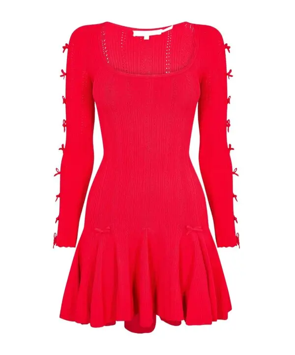 LoveShackFancy Seychelle Mini Dress - Red