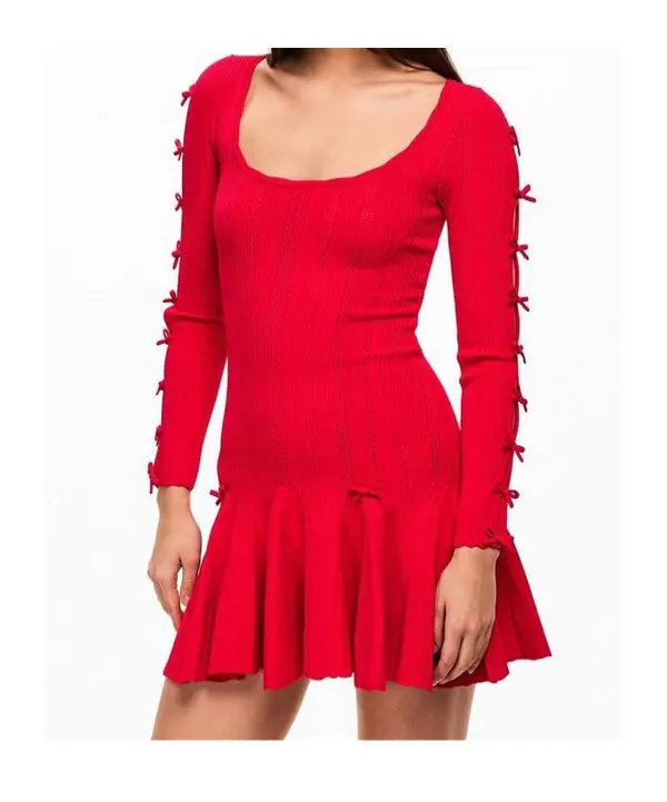 LoveShackFancy Seychelle Mini Dress - Red