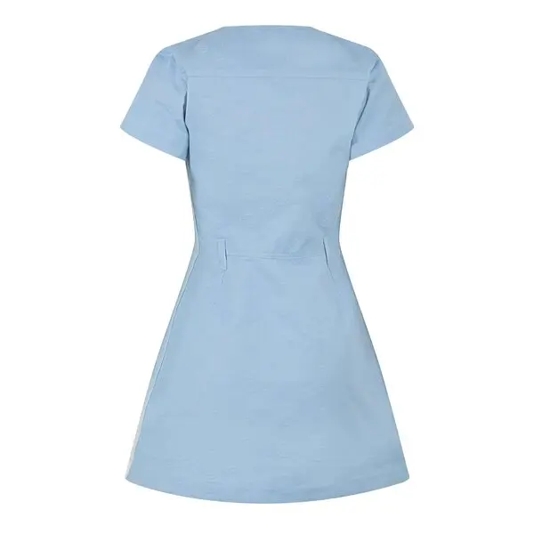 Casablanca Zipper Short Sleeve Dress