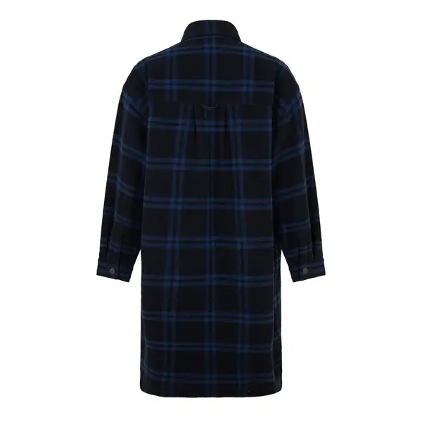 Hugo Boss Checked Long Sleeve Overcoat