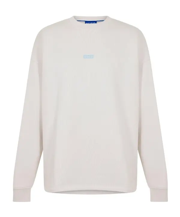 Hugo Boss Blue Crew Sweatshirt - White