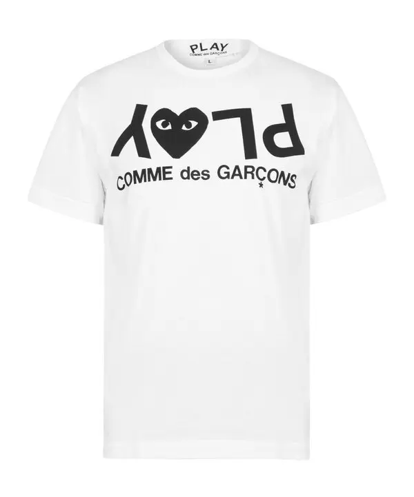 Play Comme Des Garcon Logo Crew Neck T-shirt