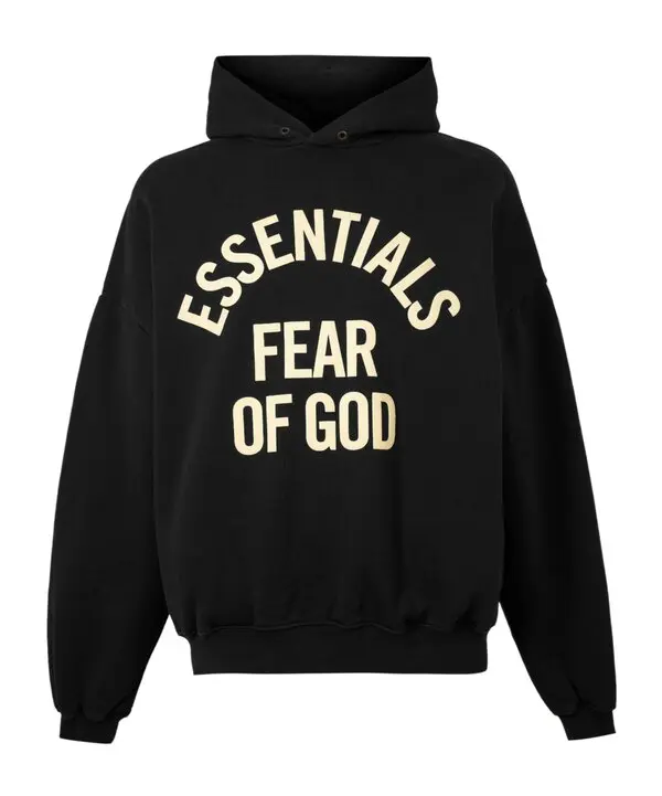 Fear Of God Long-sleeved Hooded Sweatshirt With Logo - Black