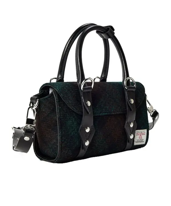 VIVIENNE WESTWOOD Plaid Wool Handbag With Rivets