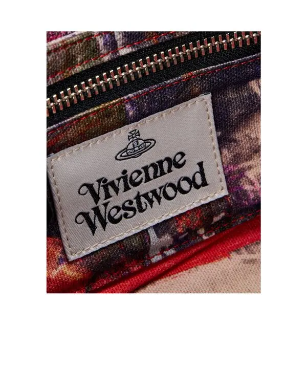 VIVIENNE WESTWOOD Plaid Wool Handbag With Rivets