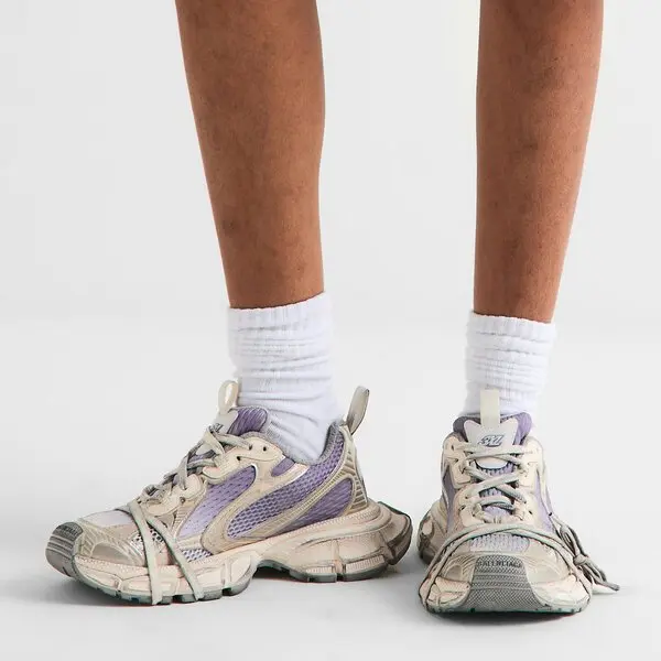 Balenciaga Multicolor Platform Sneakers - Nude