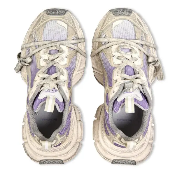 Balenciaga Multicolor Platform Sneakers - Nude