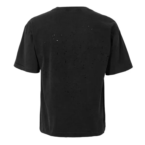 Satisfy Eagle Flames" Distressed Graphic T-shirt