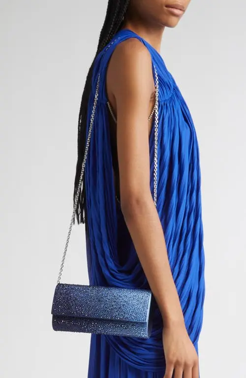 Judith Leiber Crystal Embellished Satin Clutch