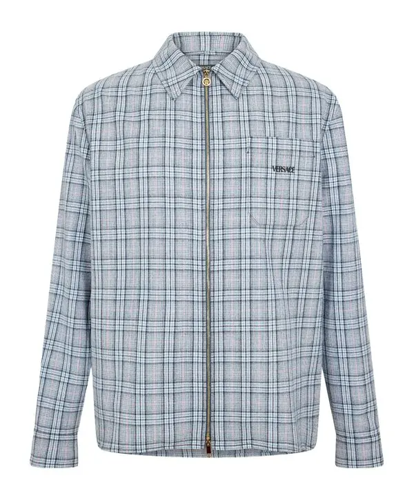 Versace Long-sleeved Printed Shirt - Gray