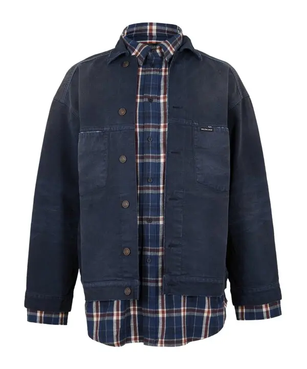 Balenciaga Plaid Shirt Jacket