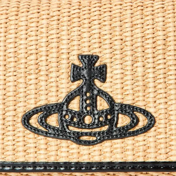 VIVIENNE WESTWOOD Raffia Shoulder Bag With Orb Detail