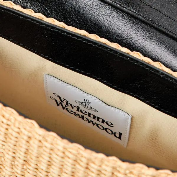 VIVIENNE WESTWOOD Raffia Shoulder Bag With Orb Detail