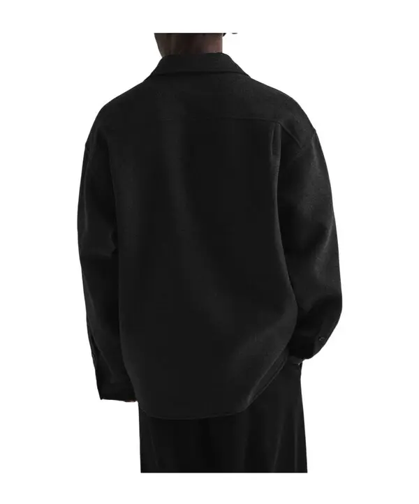 Balenciaga Oversized Zip-up Shirt Jacket With Structured Shoulders