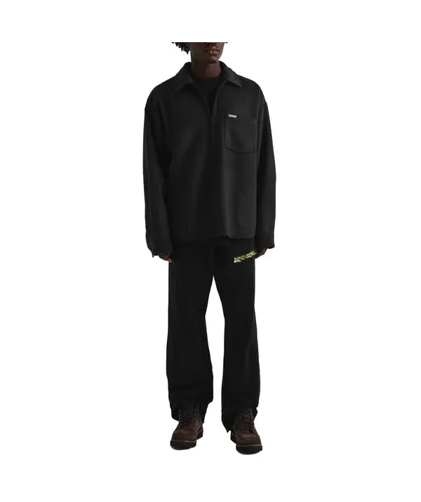 Balenciaga Oversized Zip-up Shirt Jacket With Structured Shoulders