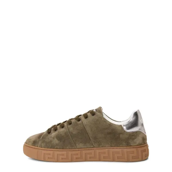 Versace Suede Lace-up Low-top Sneakers