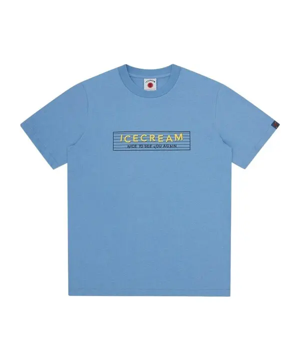 ICECREAM Crew Neck Printed T-shirt - Blue
